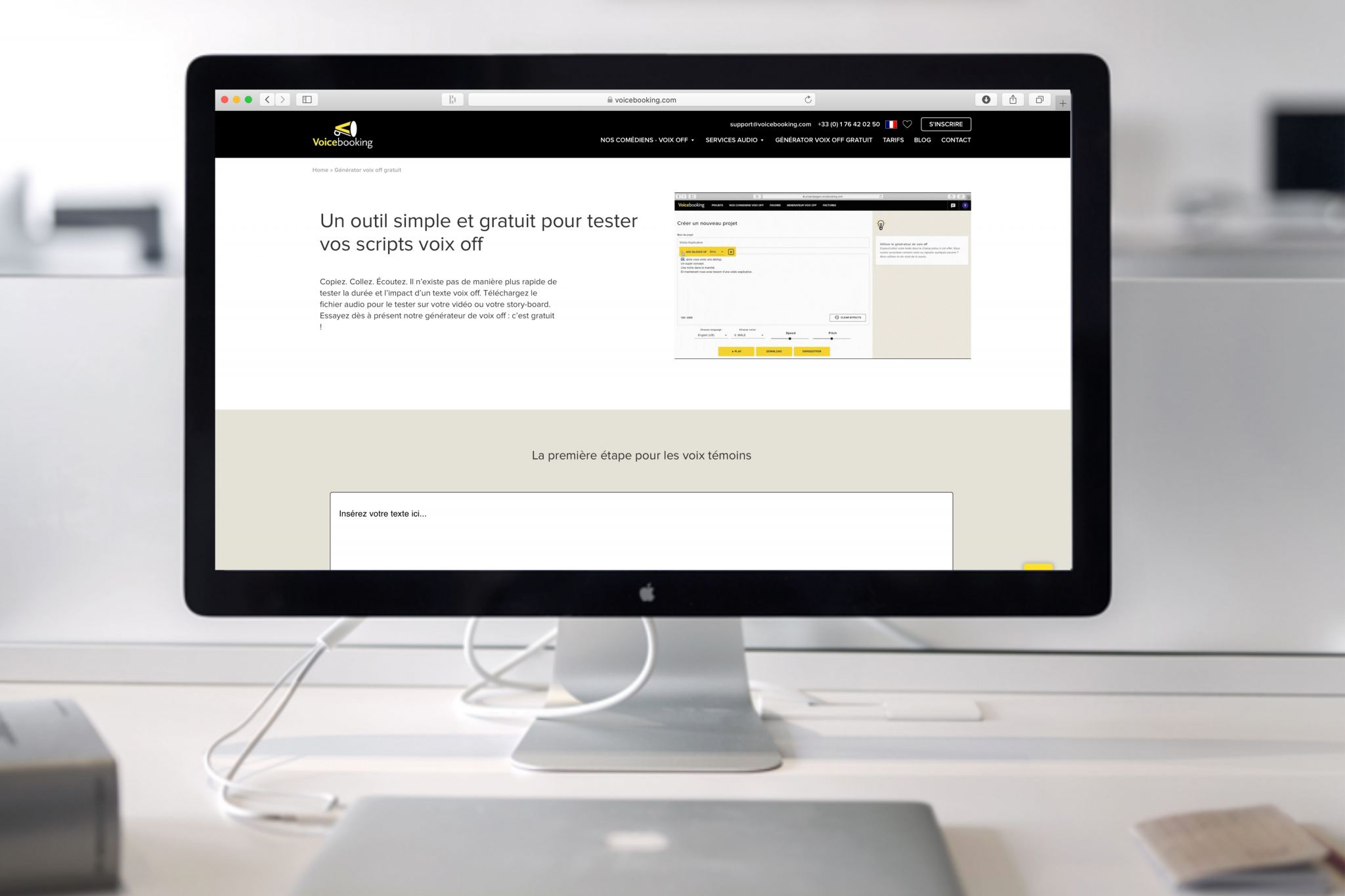 Générateur Voix Off gratuit | Voicebooking