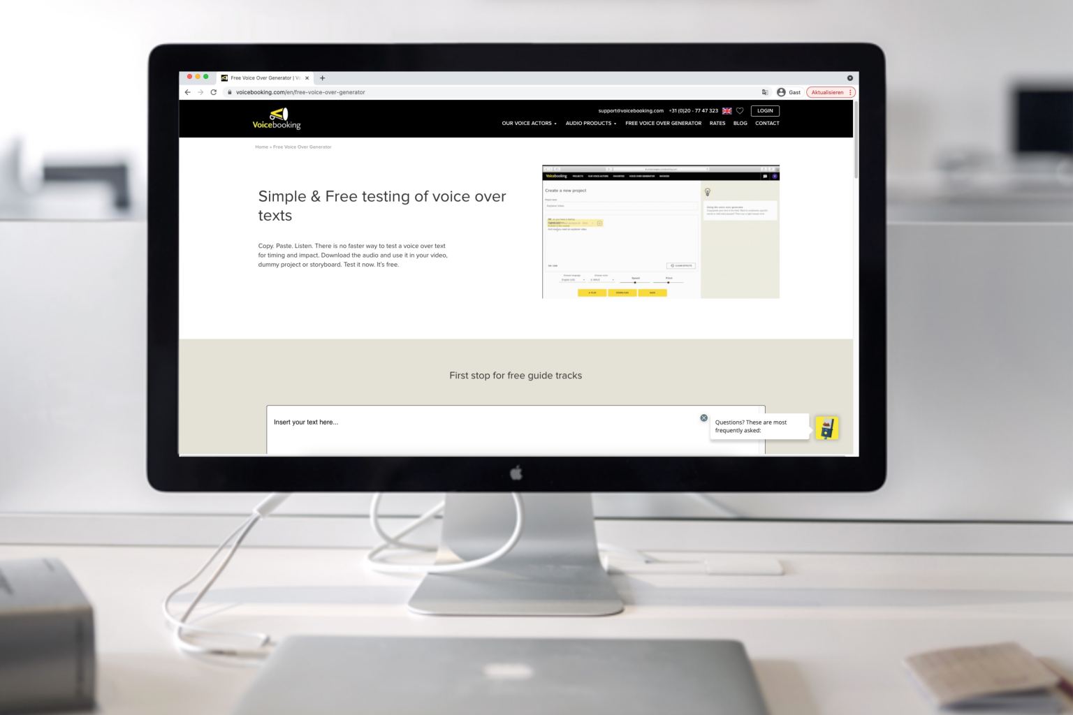 Free Voice Over Generator | Voicebooking